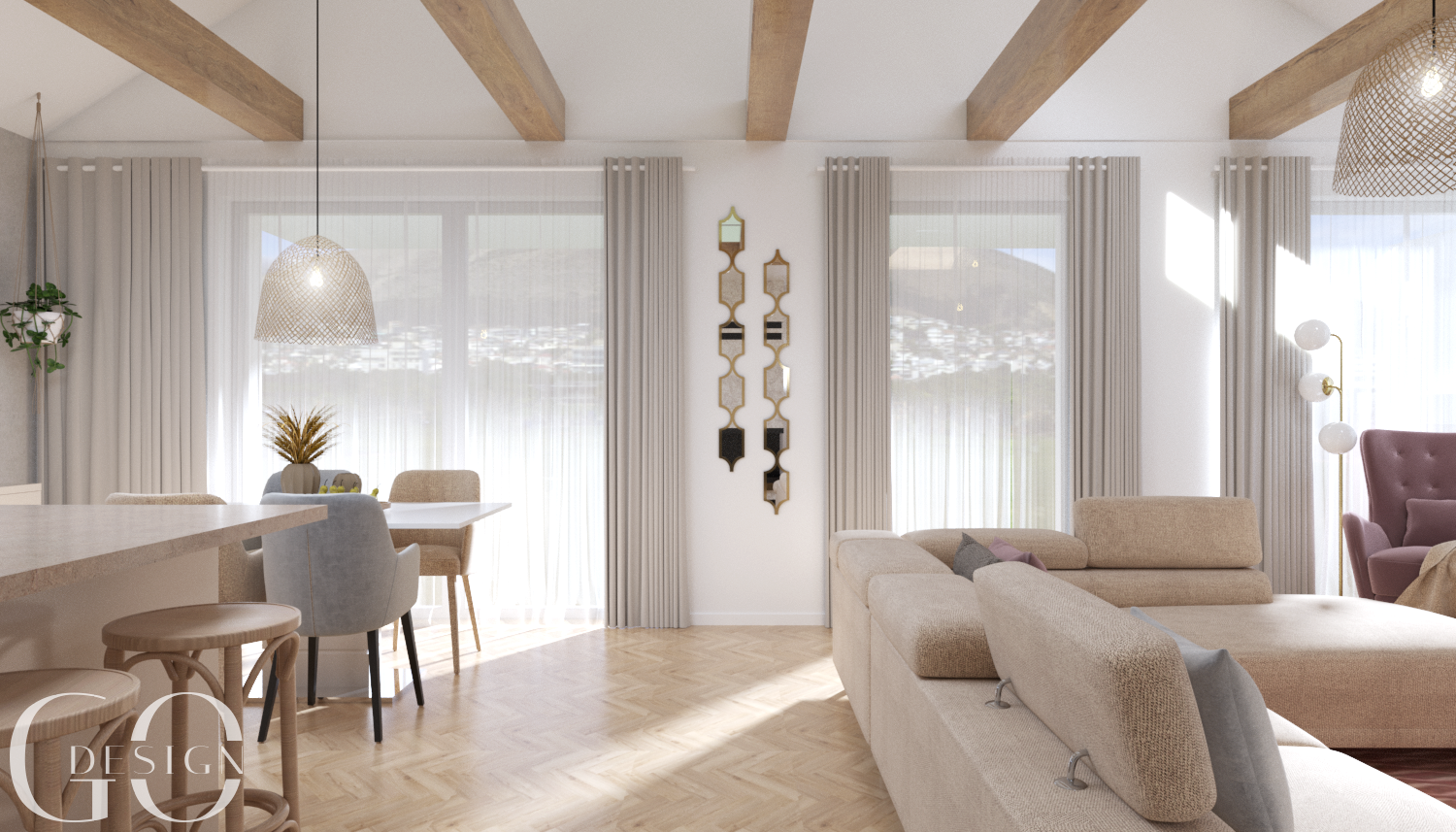 Návrh domu s tehličkami – Volkovce | GO DESIGN - Interiérový dizajn